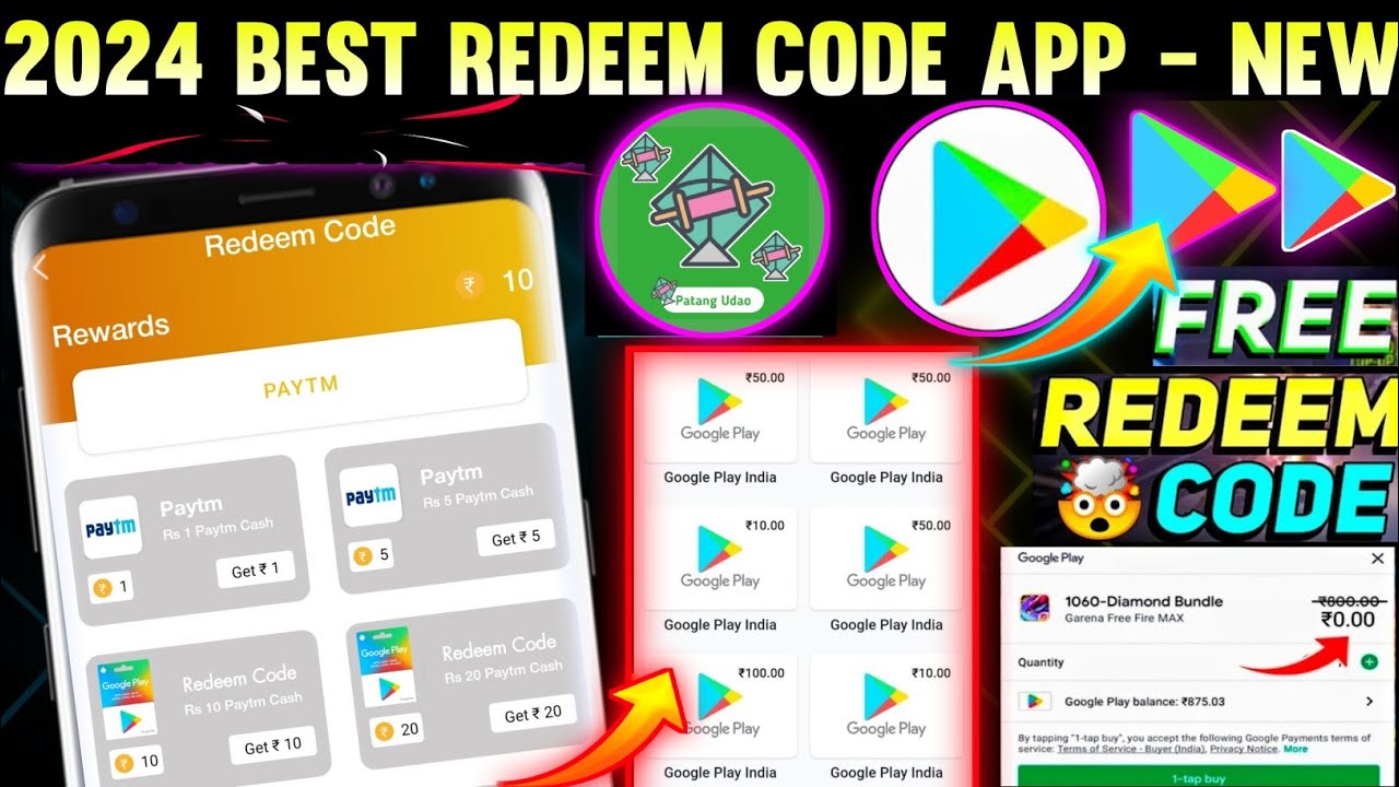 Today New Redeem Code | Free Redeem Code | Google Play Redeem Code ...