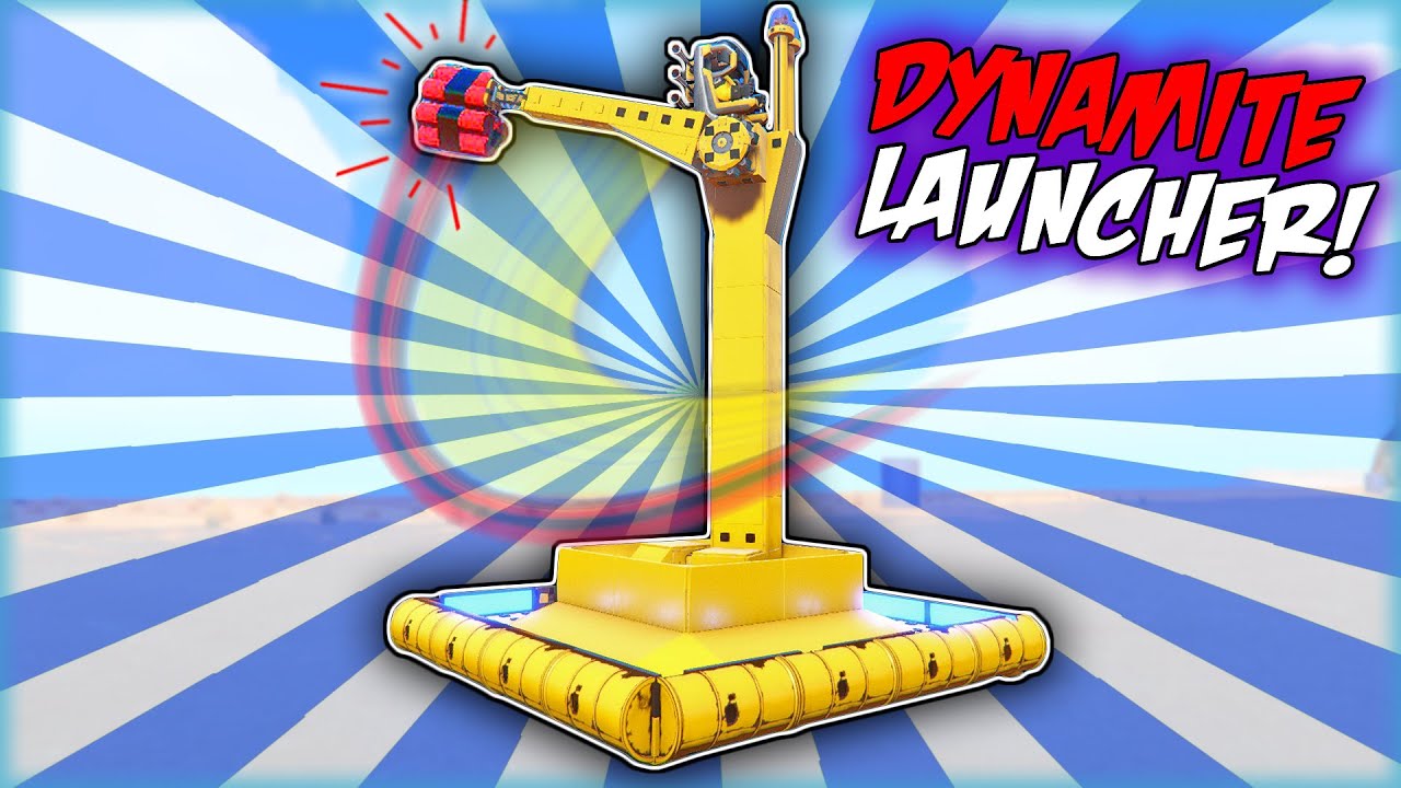 I Built a FAST SPINNING Dynamite Launcher for a Catapult Challenge ...