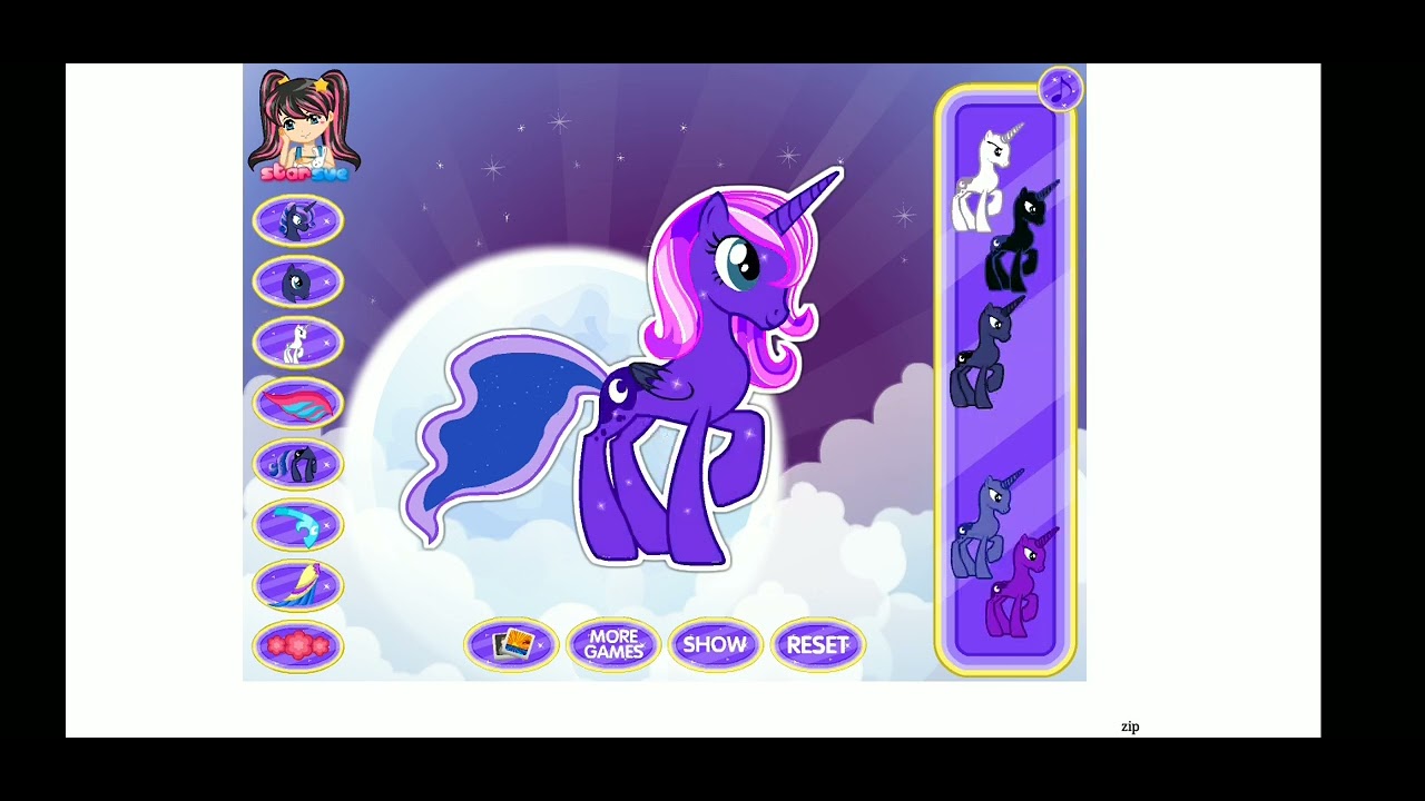 My Little Pony Princess Luna Dress Up - YouTube