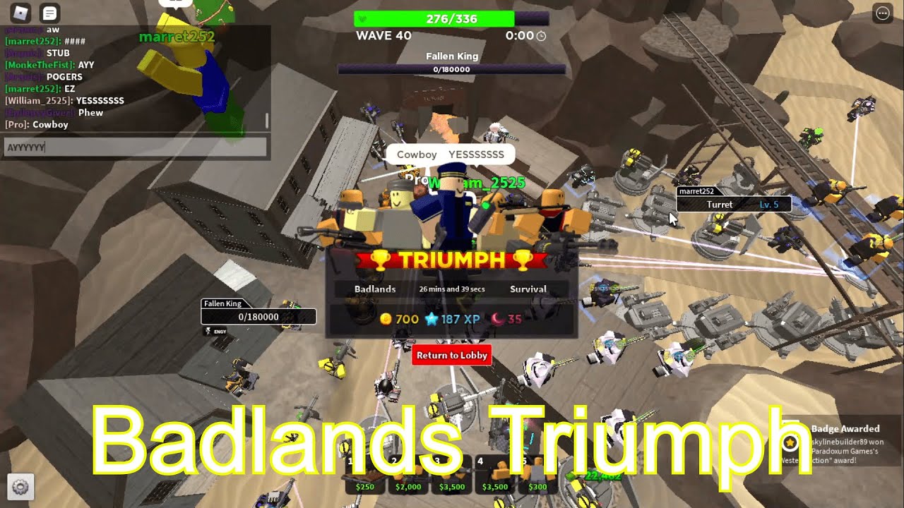 Tower Defense Simulator Badlands Triumph || Roblox (un-edited) - YouTube