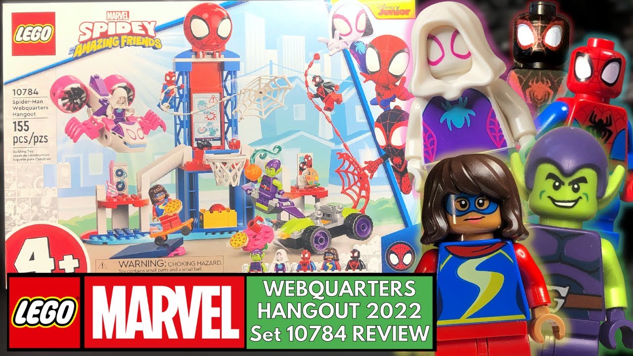 REVIEW: LEGO Marvel 2022 SPIDER-MAN WEBQUARTERS HANGOUT Set 10784 - YouTube