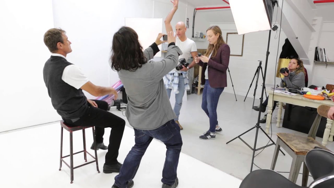 Behind the scenes at photo shoot of Mats Wilander tennis legend shot by ...