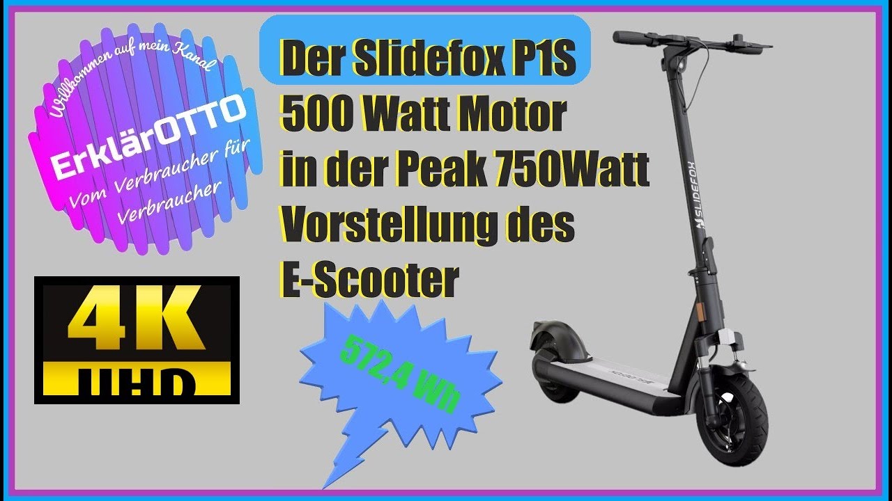 Slidefox P1S 🔋⚡🛴💨💨💨Vorstellung des E-Scooter was ist mein erster ...