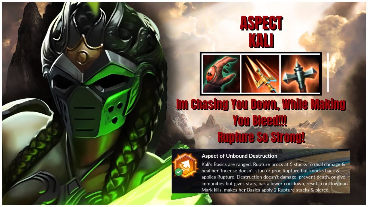 Aspect Of Absolute Destruction || I'm Chasing You Down, While Making You Bleed! || Kali Aspect ...