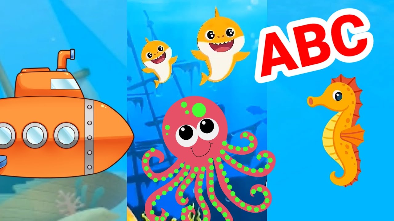 Ocean Abc song animals sea dolphin octpus baby shark dance under ...