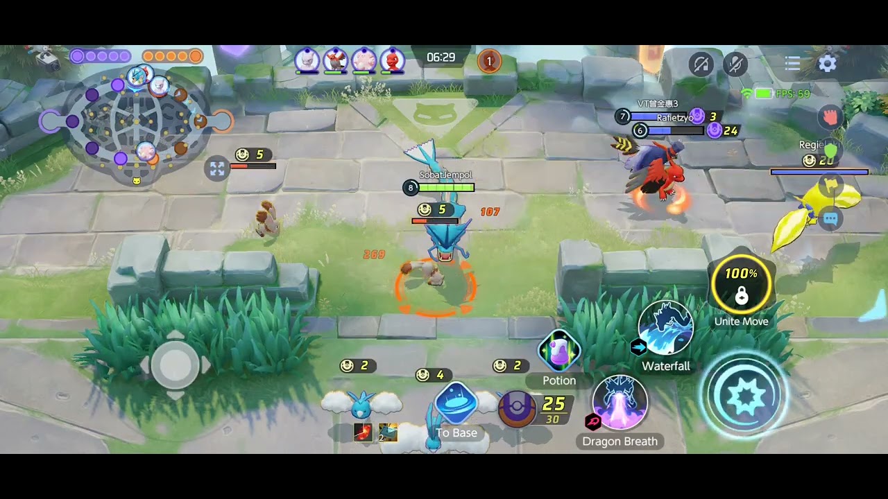 Gyarados moveset 1, Pokémon UNITE - YouTube