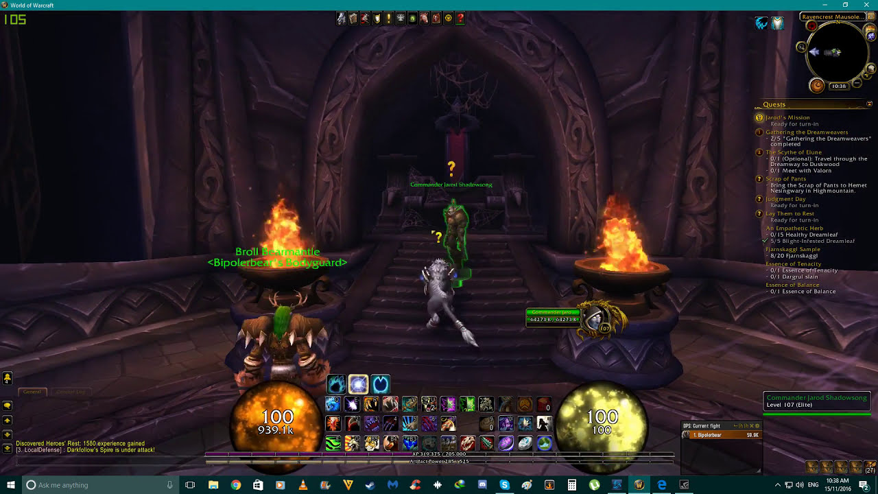 Jarod's mission: speak to jarod shadowsong at ravencrest mausoleum ...