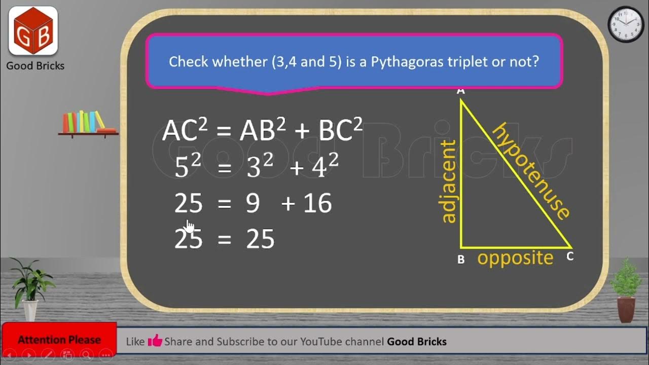 Pythagoras theorem-Triplets | Introduction to Trigonometry Class 10 Mathematics - YouTube