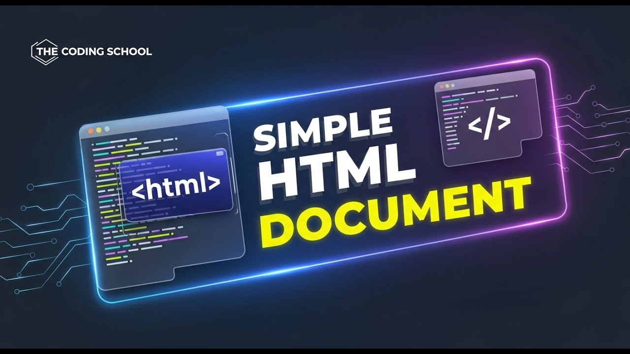 Simple Html Document | Video_02 | HTML COURSE | The Coding School - YouTube