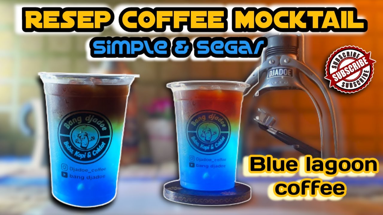 Resep coffee mocktail // Blue lagoon coffee - YouTube
