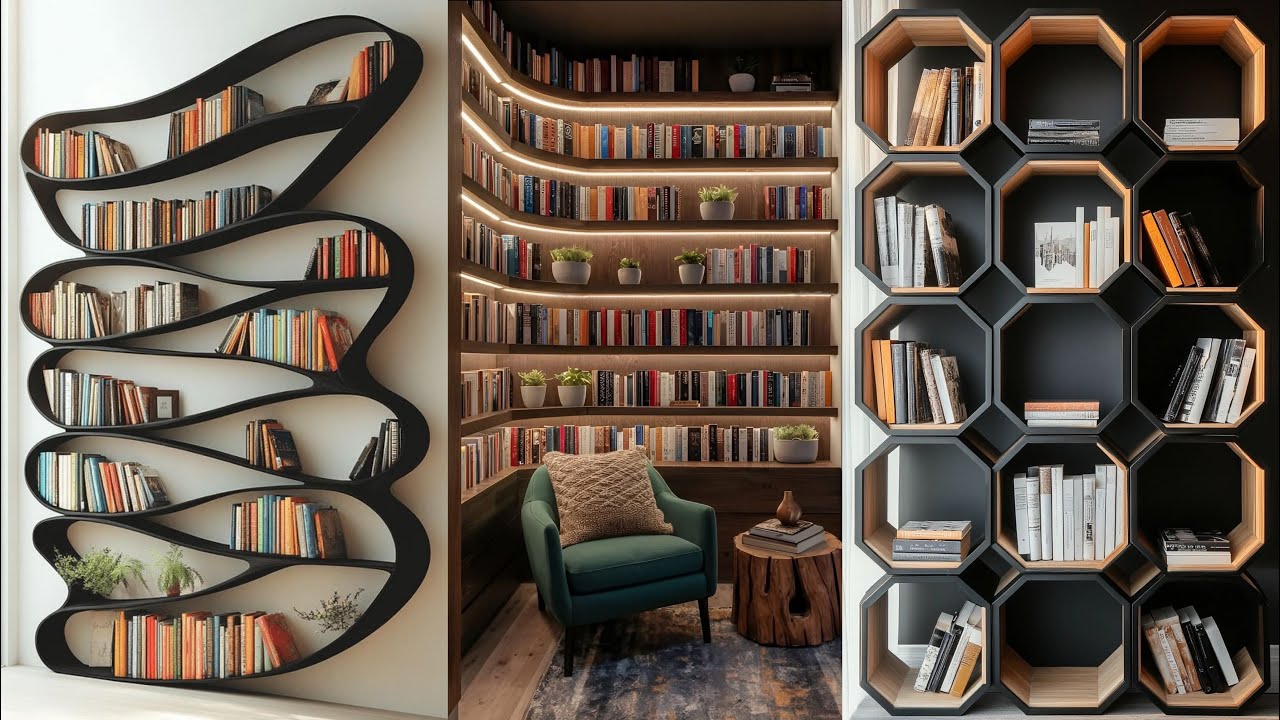 Top 80 Home Library Bookshelves Design 2026|Modern Home Library Setup ...