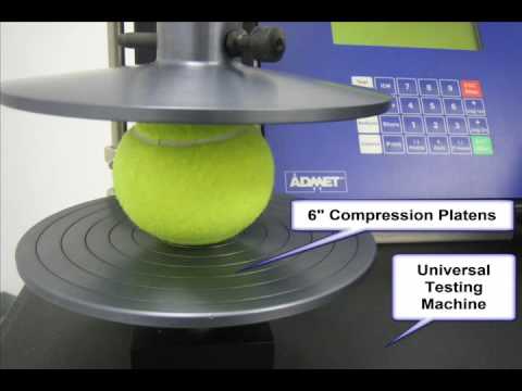 ADMET Tennis Ball Deformation Test - YouTube