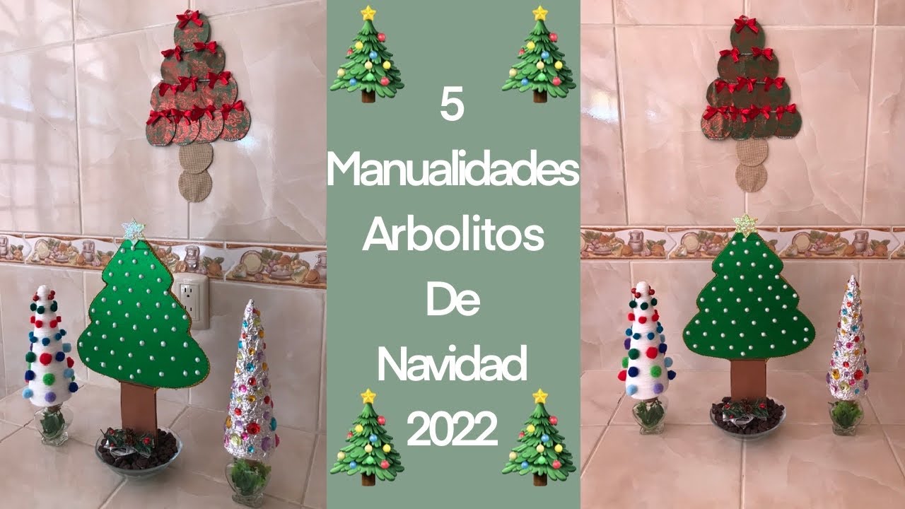 5 ideas para hacer arbolitos de Navidad 🎄 CHRISTMAS TREE IDEAS 🎄 ...