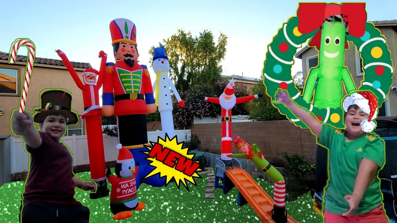 OUR AIR DANCERS INFLATABLES TUBE MAN CHRISTMAS THEME+ Unboxing Animated ...
