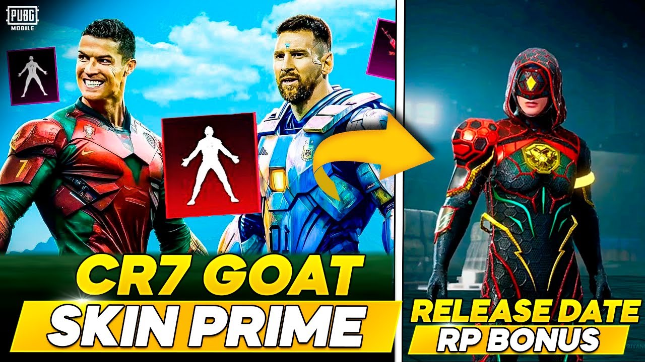 SKIN GOAT PRIME CR7 COLLAB RELEASE DATE l ROYALE PASS BONUS PASS A7 ...