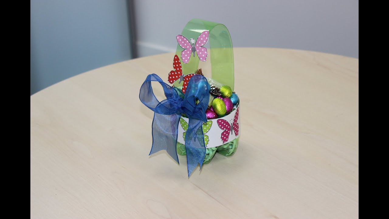 How to make an Easter basket from your recycling - YouTube