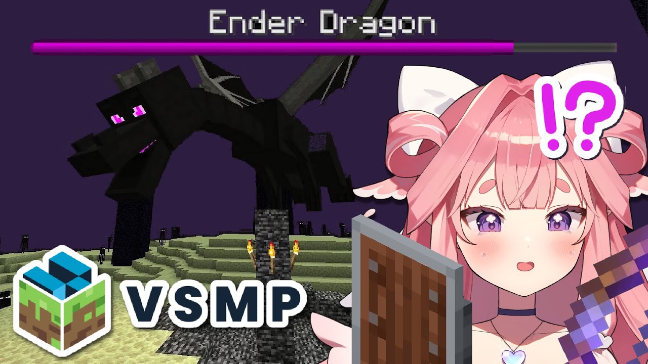 BIG Ender Dragon Raid!! 【VSMP MINECRAFT】 - YouTube