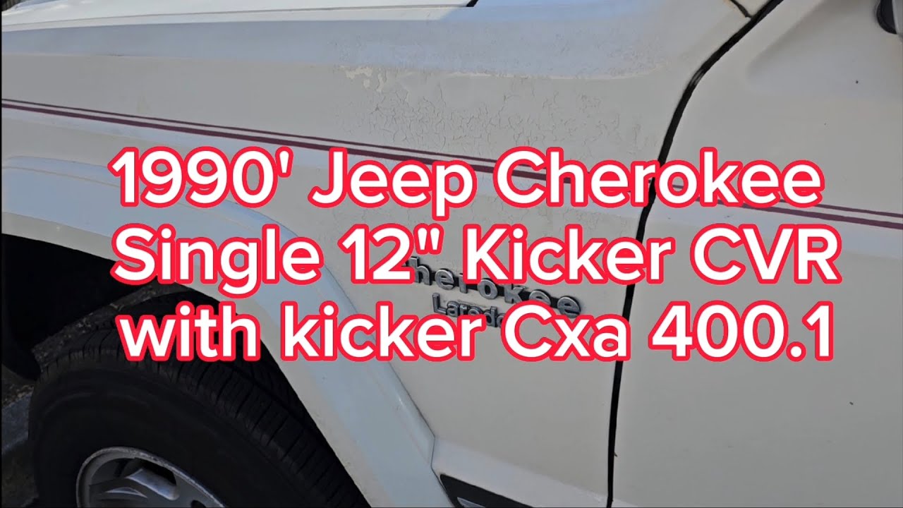 Single 12" kicker CVR with Cxa400.1 in 1990' Jeep Cherokee #cars # ...