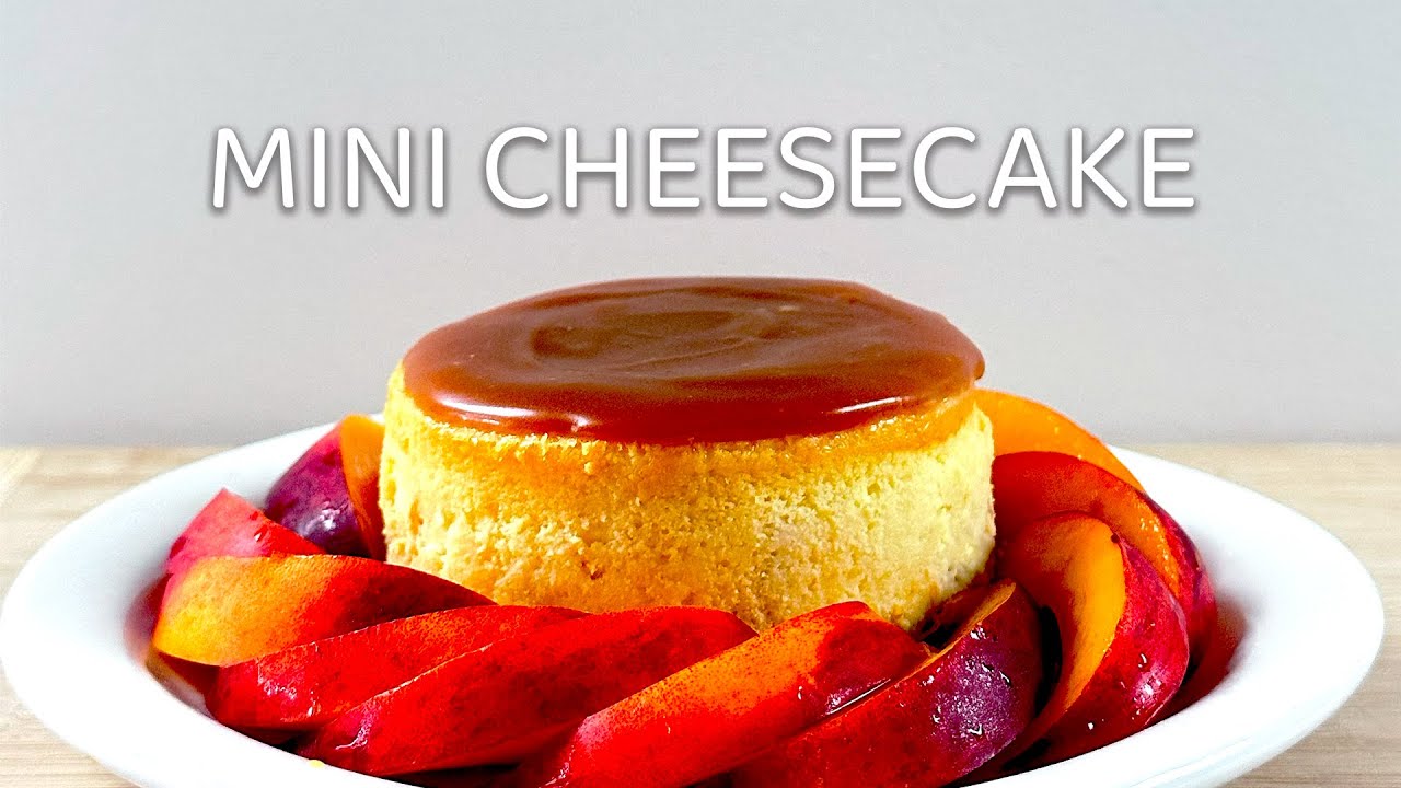 Creamy Mini Cheesecakes with Peach 🍑 & Caramel 🍮 - YouTube