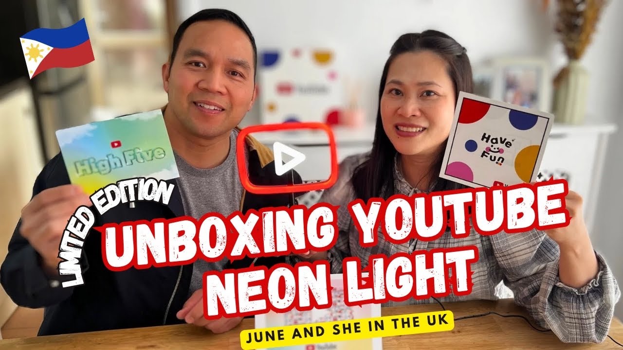 UNBOXING YOUTUBE LIMITED EDITION NEON LIGHT DUMATING NA DIN # ...