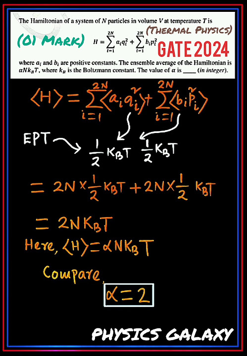 GATE 2024 Solution|Thermal Physics|@physicsgalaxy1537 - YouTube