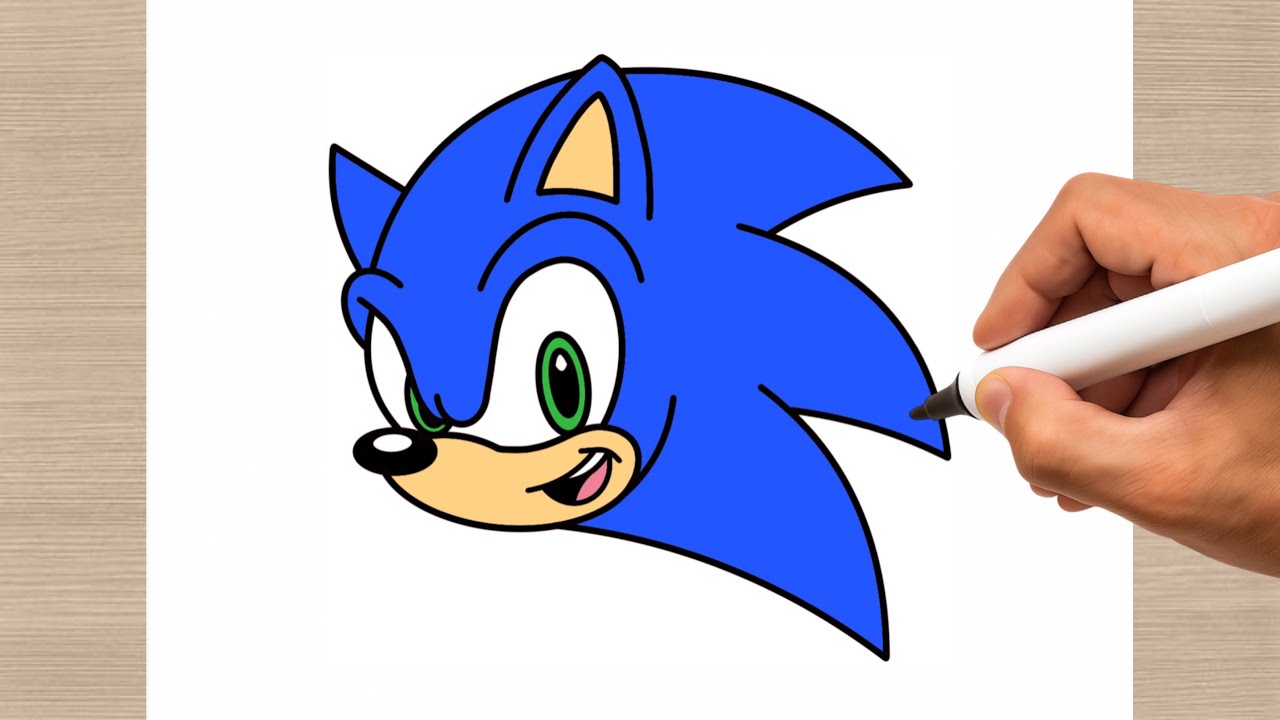 How To Draw Sonic The Hedgehog | Step By Step | Easy - YouTube