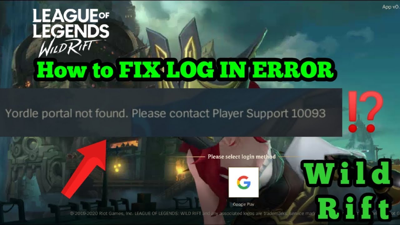 How To fix Log in Error | League of Legends: Wild Rift - YouTube