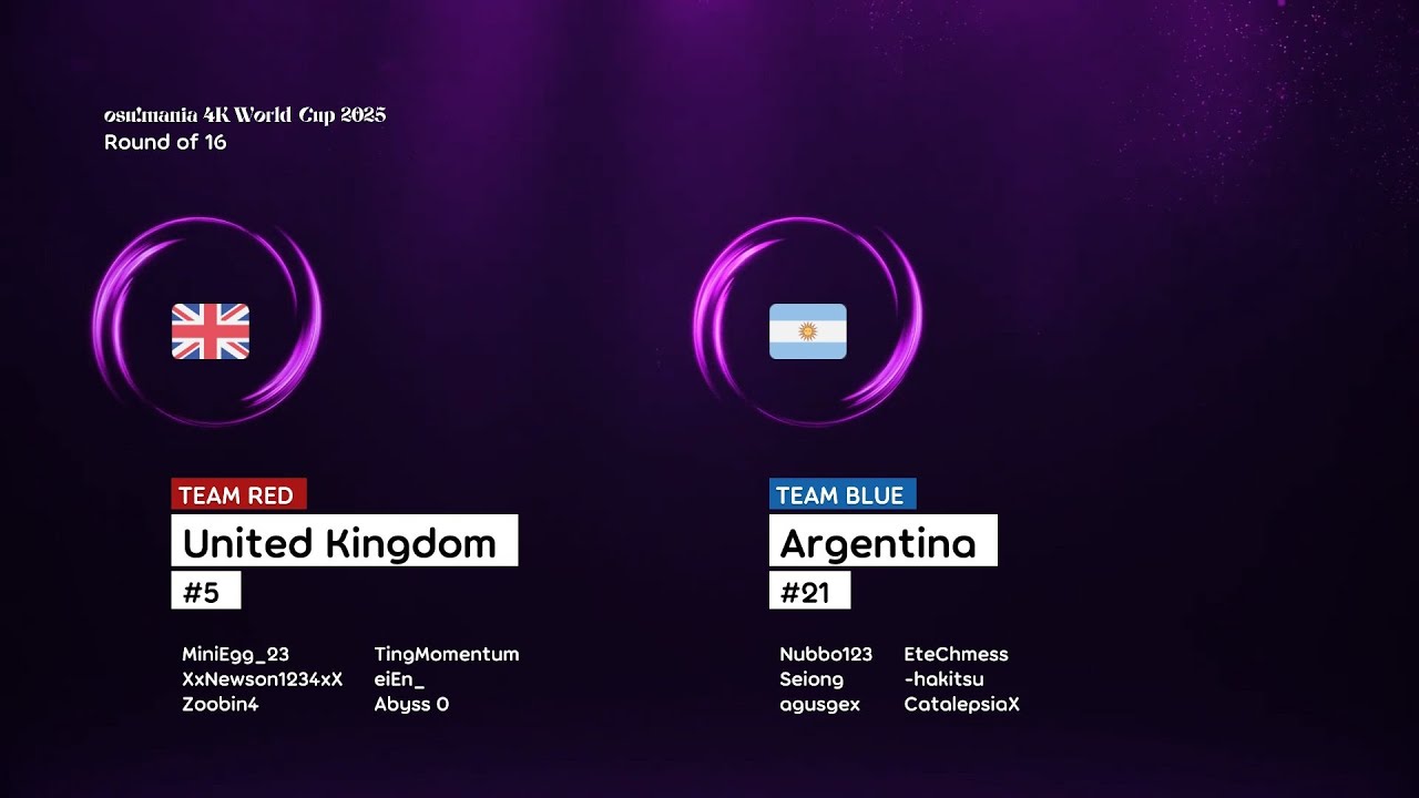 osu!mania 4K World Cup 2025 | Round of 16 | Великобритания против ...