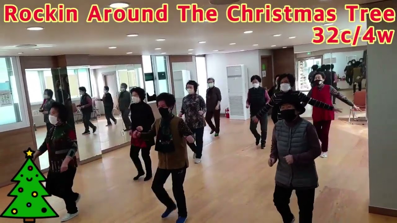 Rockin' Around The Christmas Tree Line Dance - YouTube
