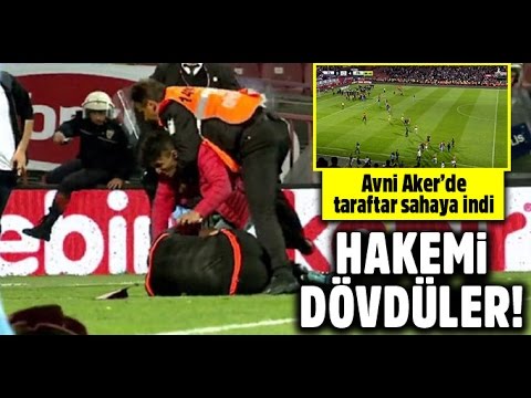Trabzonspor-Fenerbahçe maçında hakem dövüldü; olaylar Periscope'dan canlı yayınlandı