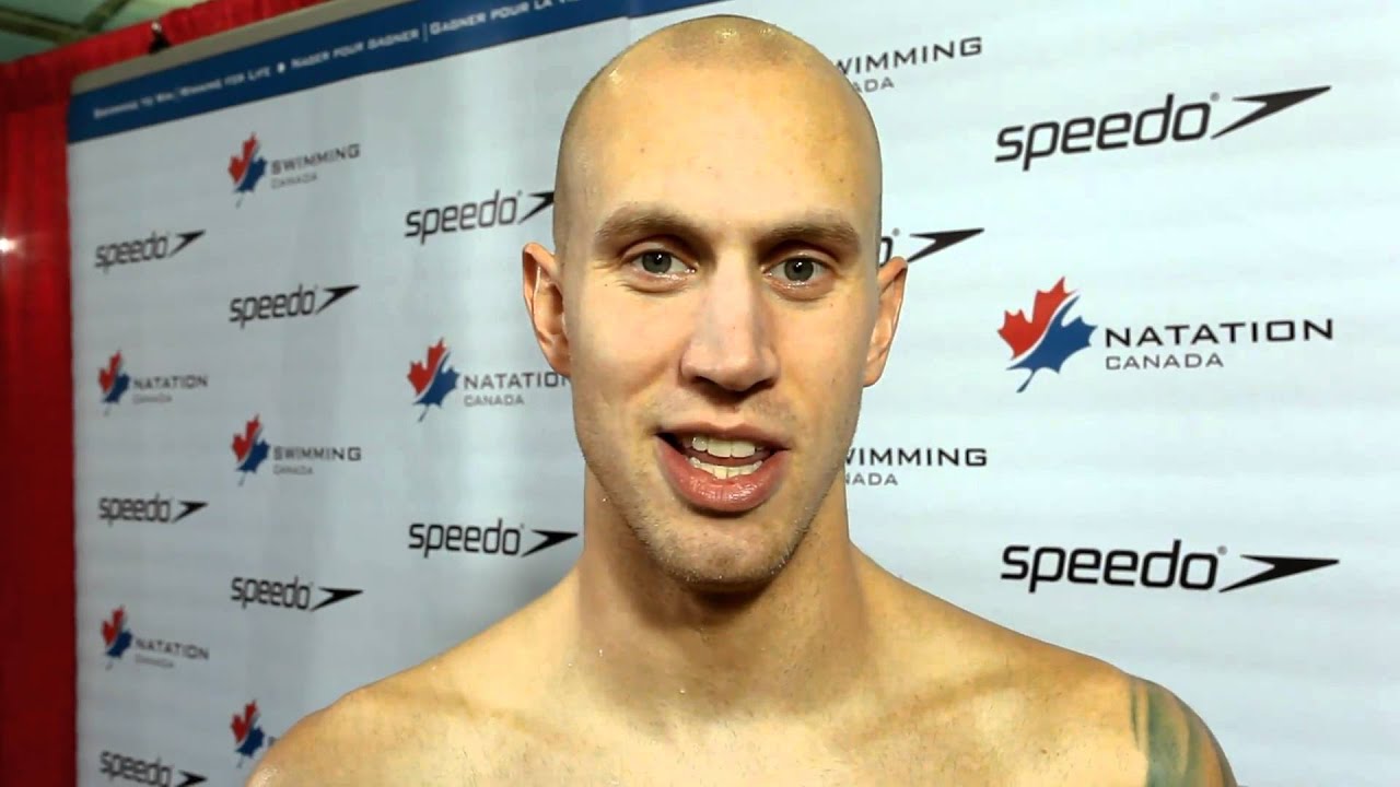 Brent Hayden congratulates Curtis Myden - YouTube