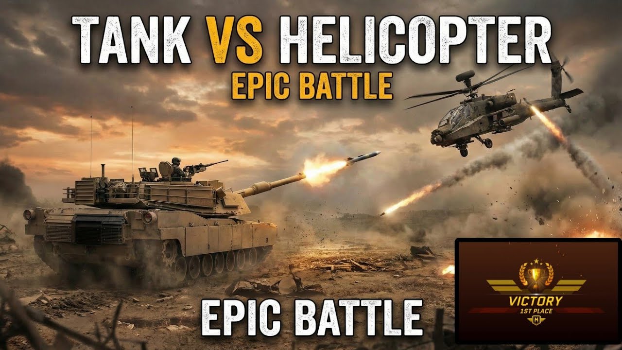 Army Tank vs Helicopter Battle || आर्मी टैंक के साथ हेलीकॉप्टर की लड़ाई ...