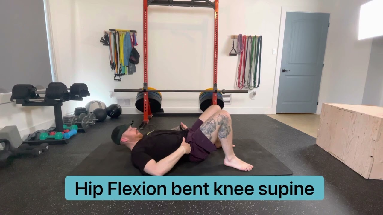 Hip Flexion Supine Bent Knee - YouTube