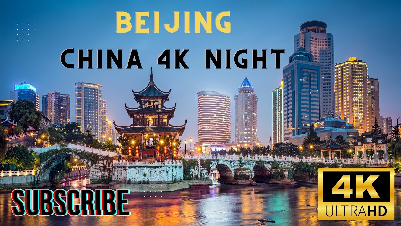 Beijing 4k amazing night drone footage china - YouTube