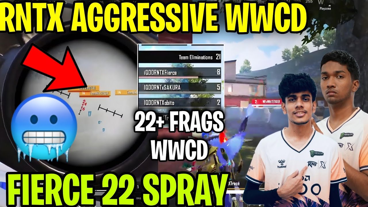 RNTX Fierce 22 Spray 🤯 Aggressive 34+ frags 🥵 Wwcd 🔥 - YouTube