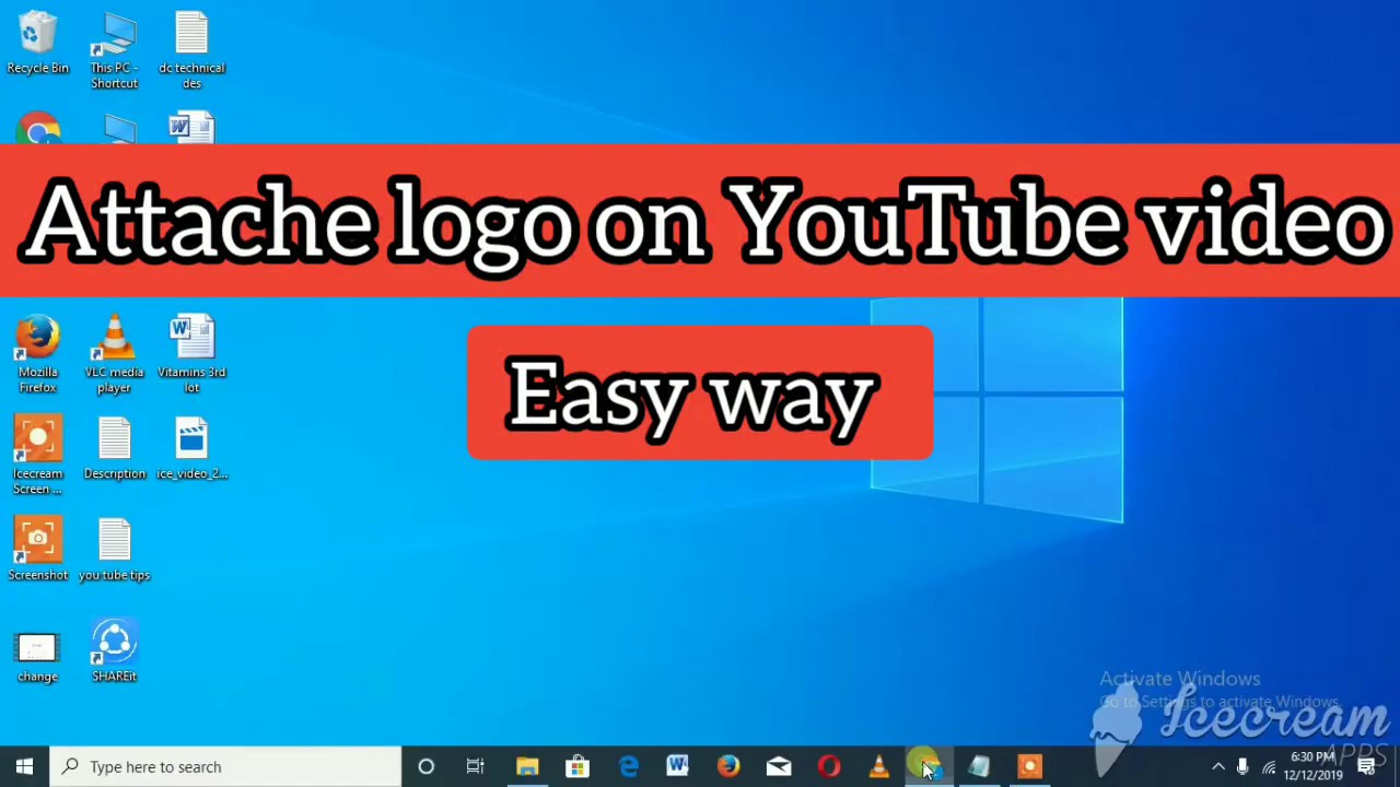 How to attach logo on YouTube video . - YouTube