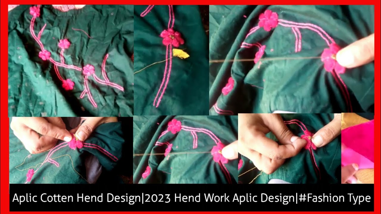 Aplic Cotten Hend Design|2023 Hend Work Aplic Design| - YouTube