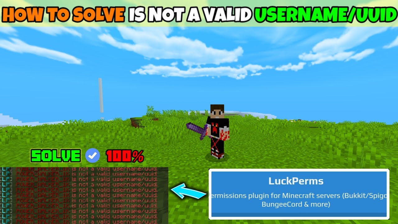 How To Solve Is Not A Valid Username/Uuid in Luck Perms plugin 100% ...