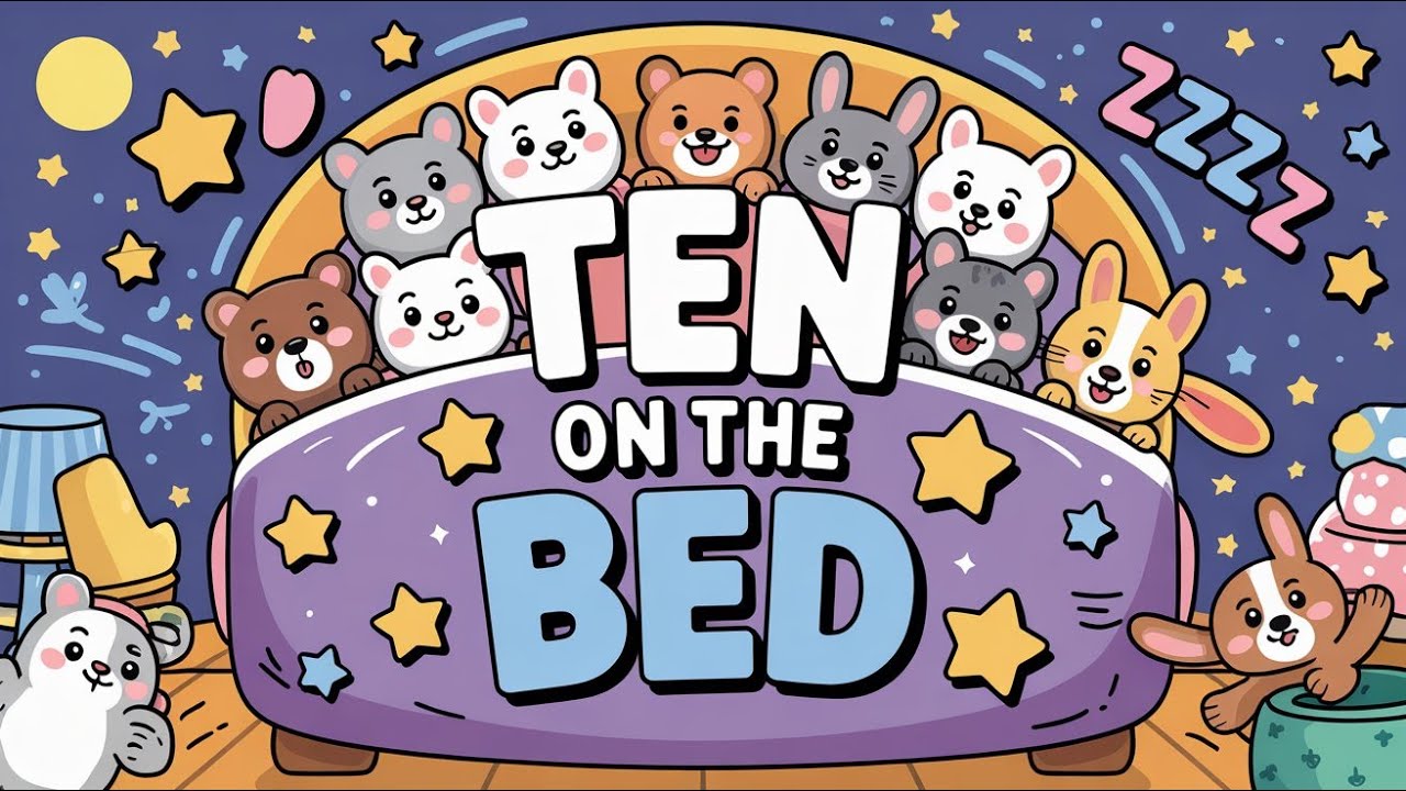 Ten on the Bed | Counting Fun | Nursery Rhymes Poems Songs & Kids ...