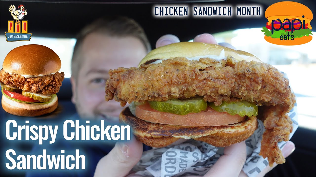 PDQ Crispy Chicken Sandwich - Review - YouTube