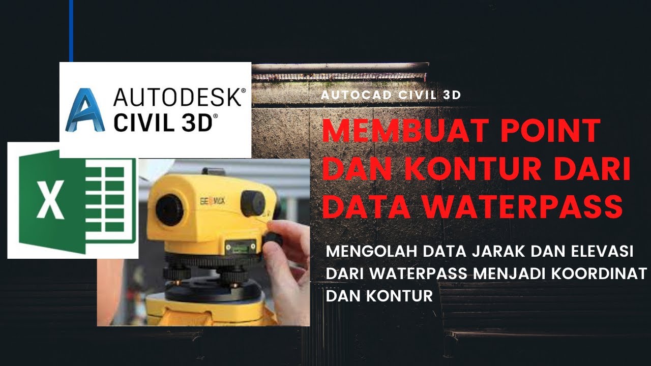 Membuat Point Dan Kontur Dari Data Waterpass - YouTube