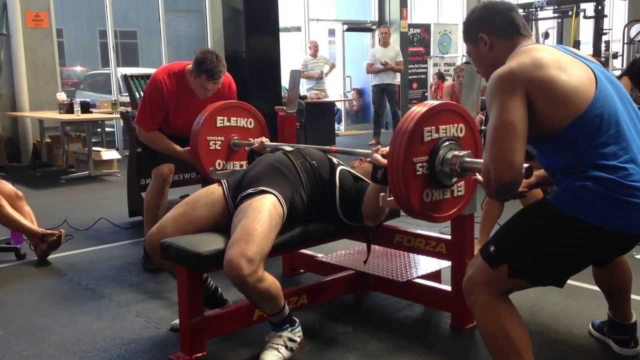 GPC National Push / Pull, Victoria , 01-12-2013 182.5kg equipped bench ...