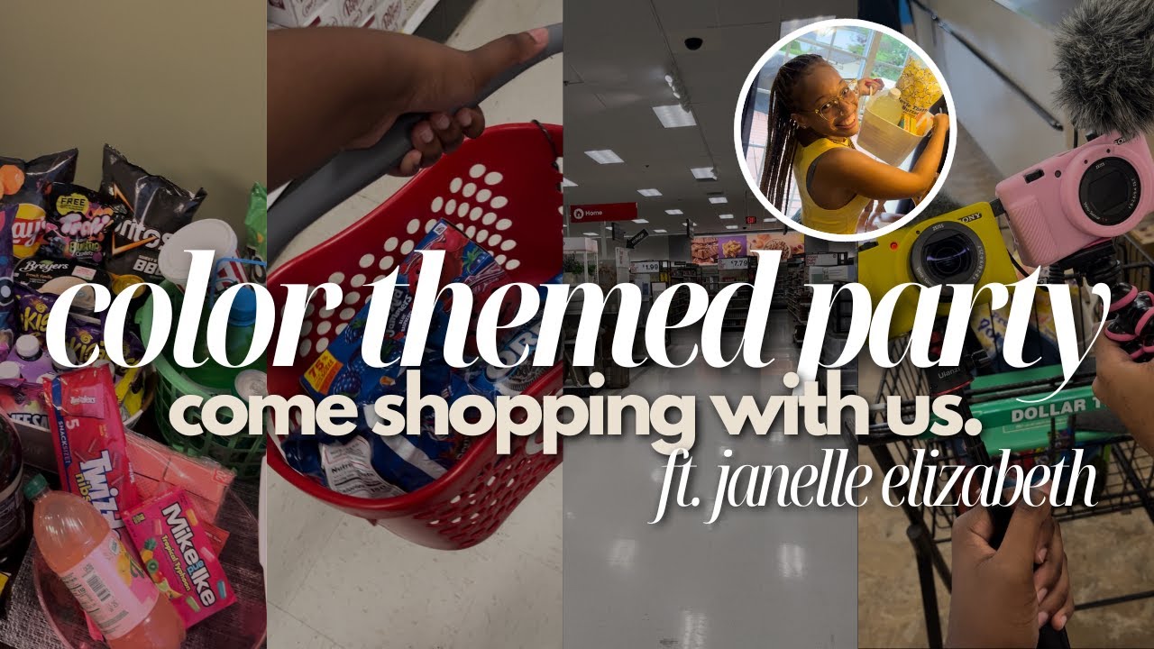 Color Themed Party! Ft. Janelle Elizabeth | Come Shopping With Us - YouTube