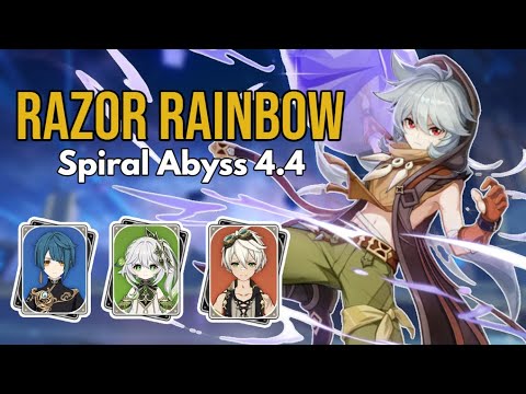 Razor Rainbow Team ft. Nahida/Bennett/Xingqiu ! Spiral Abyss showcase ...