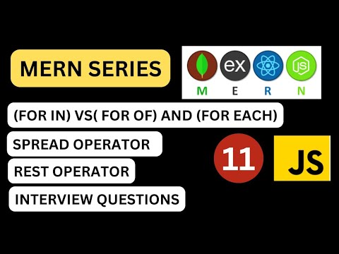 For in ll For of ll For each ll Spread operator ll Rest operator in ...