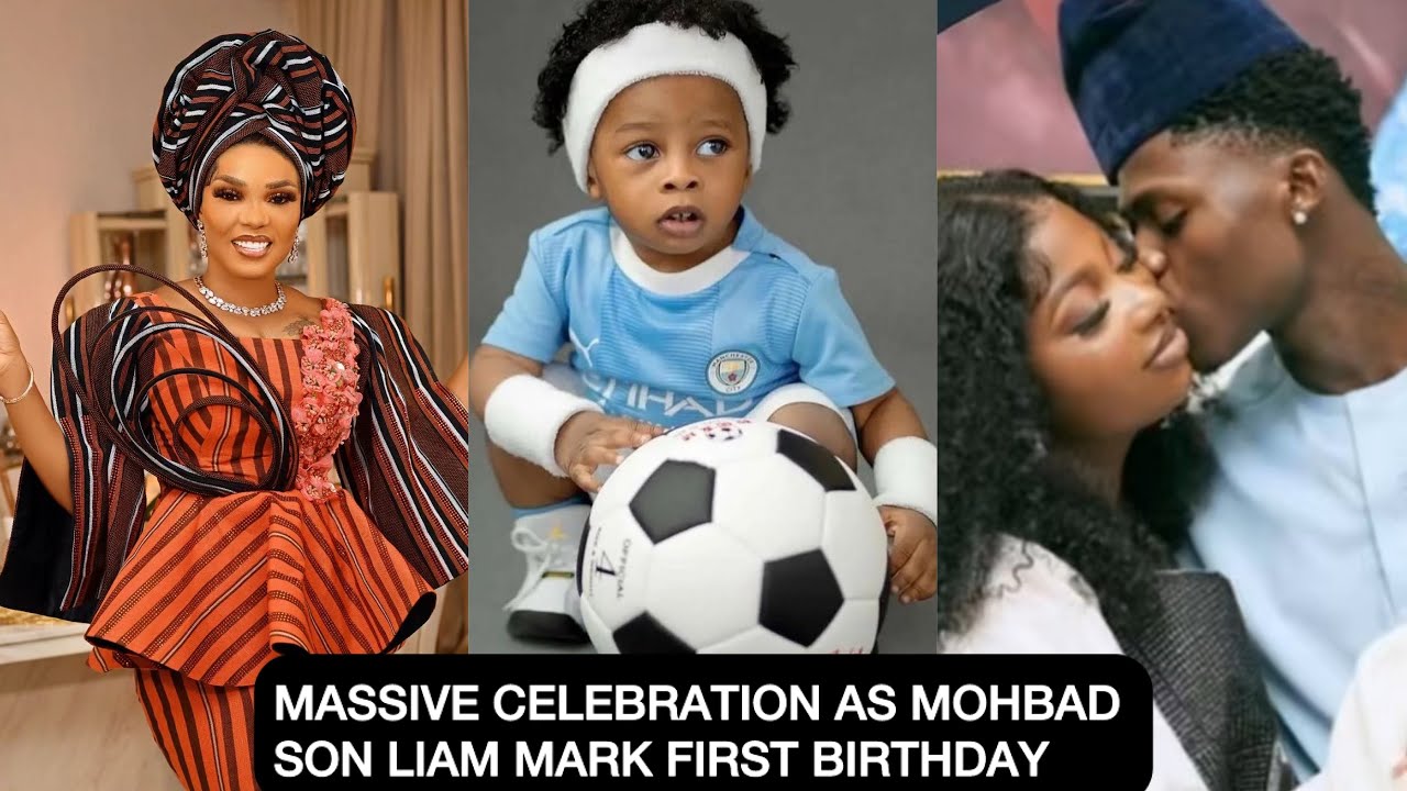 MASSIVE CELEBRATION AS MOHBAD SON LIAM MARK FIRST BIRTHDAY ON EARTH ...