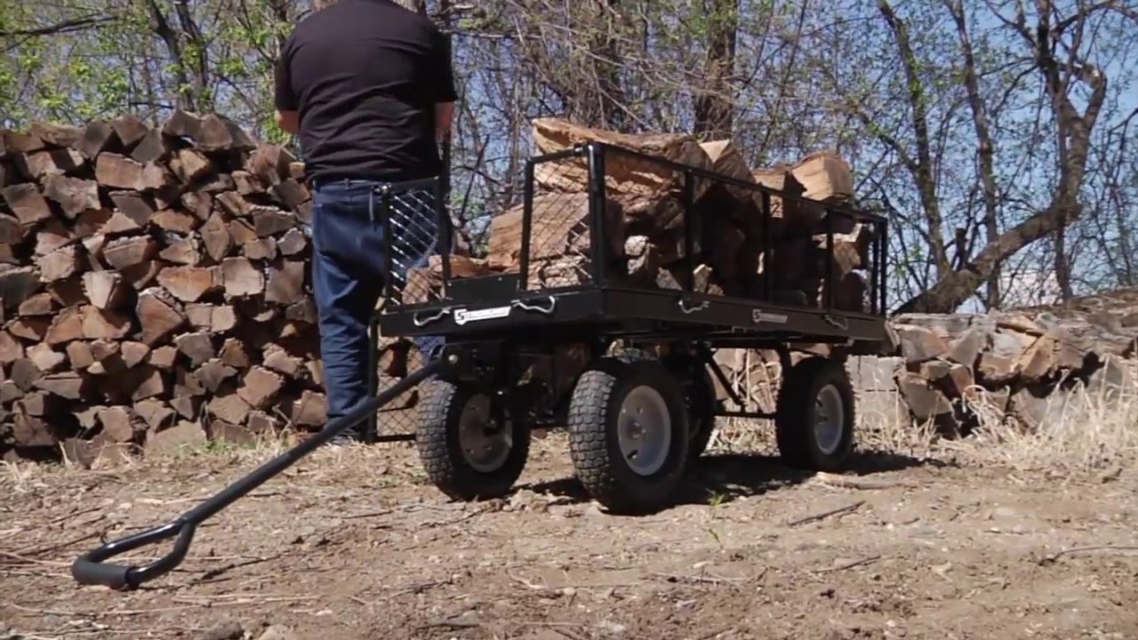Strongway Jumbo Wagon - 48in.L x 24in.W, 1,400-Lb. Capacity - YouTube