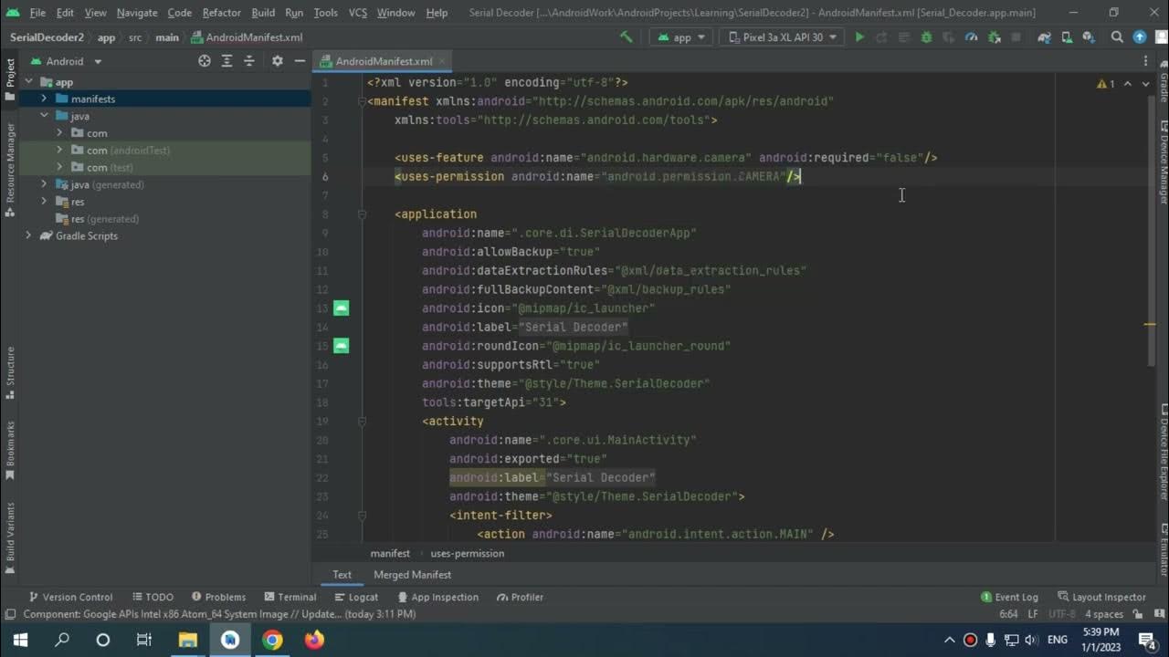 133 Add Permissions in manifest - YouTube