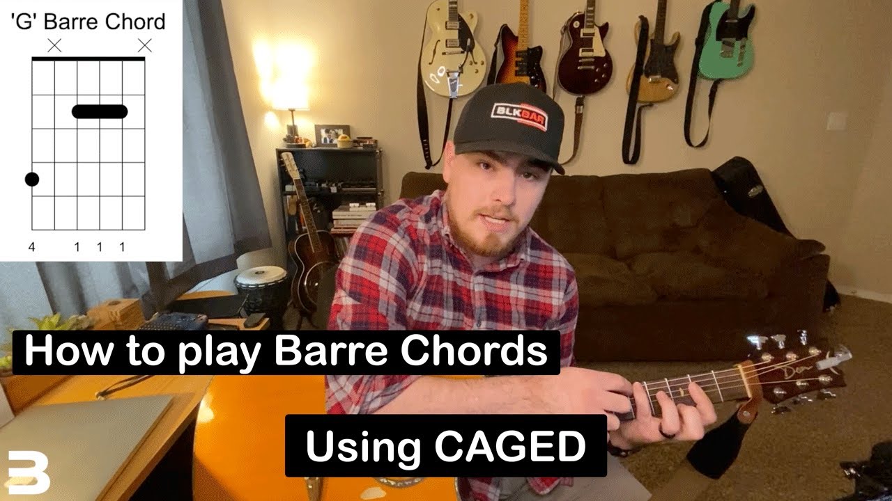 How to use Barre (or Bar) Chords and the CAGED System for Guitar ...
