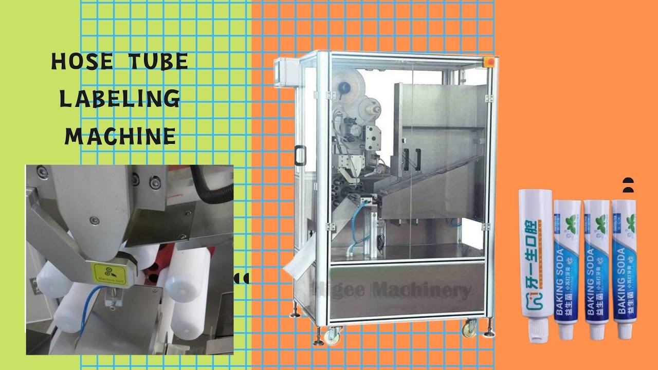 High speed hose tube labeler testing video - YouTube